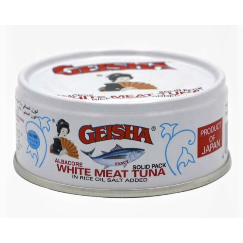 Geisha White Meat Tuna in Rice Oil Salt Added (Solid) - Japan 185g ...