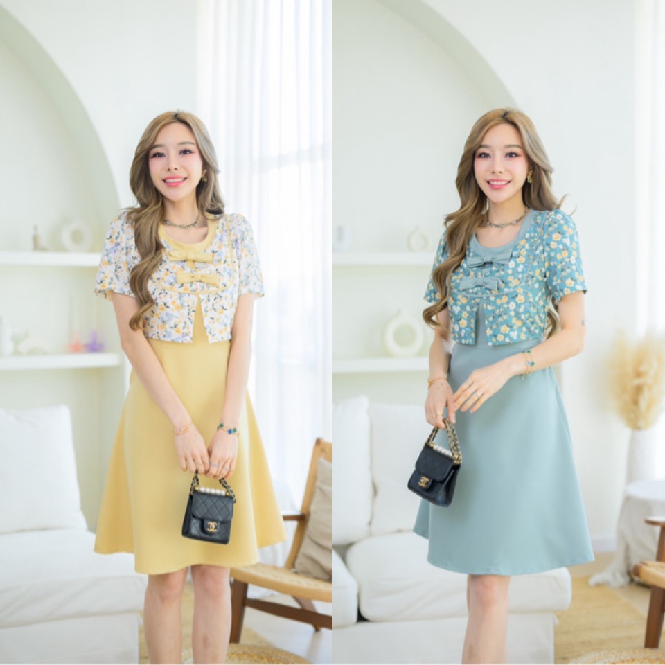 Dress By Papid เดรสทำงาน เดรสแฟชั่น รหัส566 | Shopee Thailand