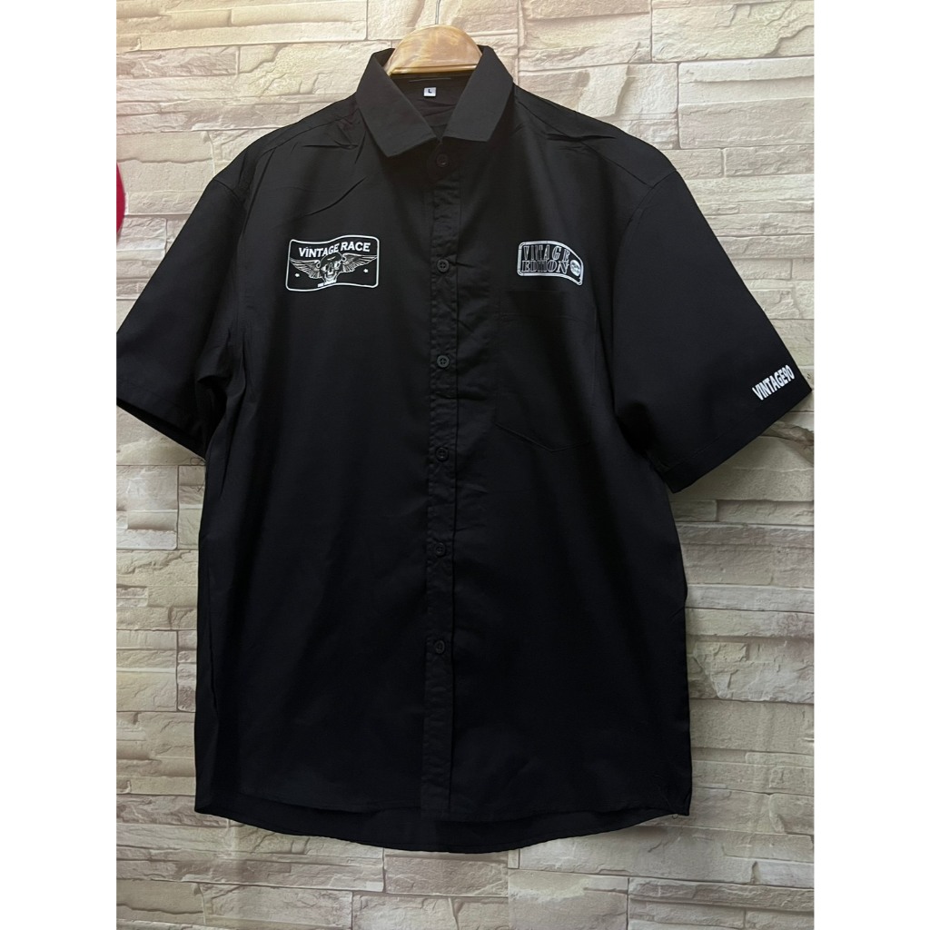 เสื้อเชิ้ตแขนสั้น ทรงลำลองชาย สีดำ ขาว Clothing Man ผู้ชาย เสื้อเชิ้ตมำ ...