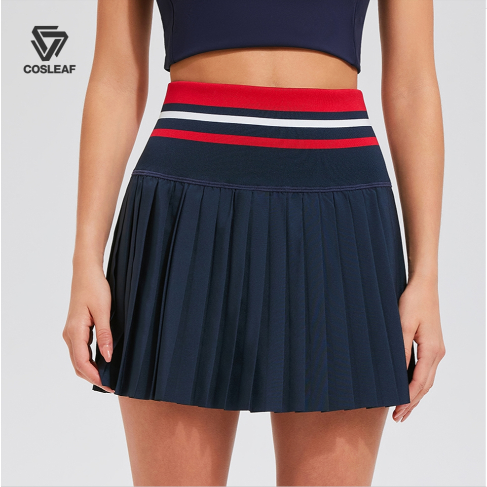 Cosleaf กระโปรงอัดพลีทขอบเอวสูงมีซับในหมาะกับเล่นกอล์ฟและเทนนิส ทรงสวย ...