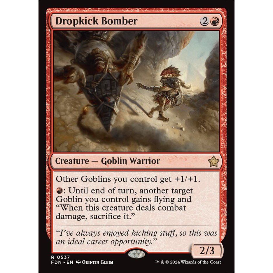 Dropkick Bomber FDN Foundations การ์ด Magic the Gathering [MTG] ของแท้ ...