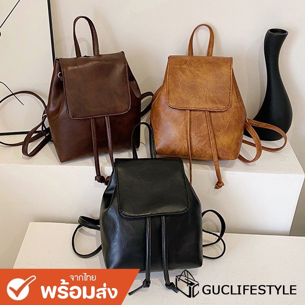 GUCSELECTED(B2314) กระเป๋าเป้มินิ-หนังพียูหนังเงา (ขนาด 11.5นิ้ว) | Shopee Thailand