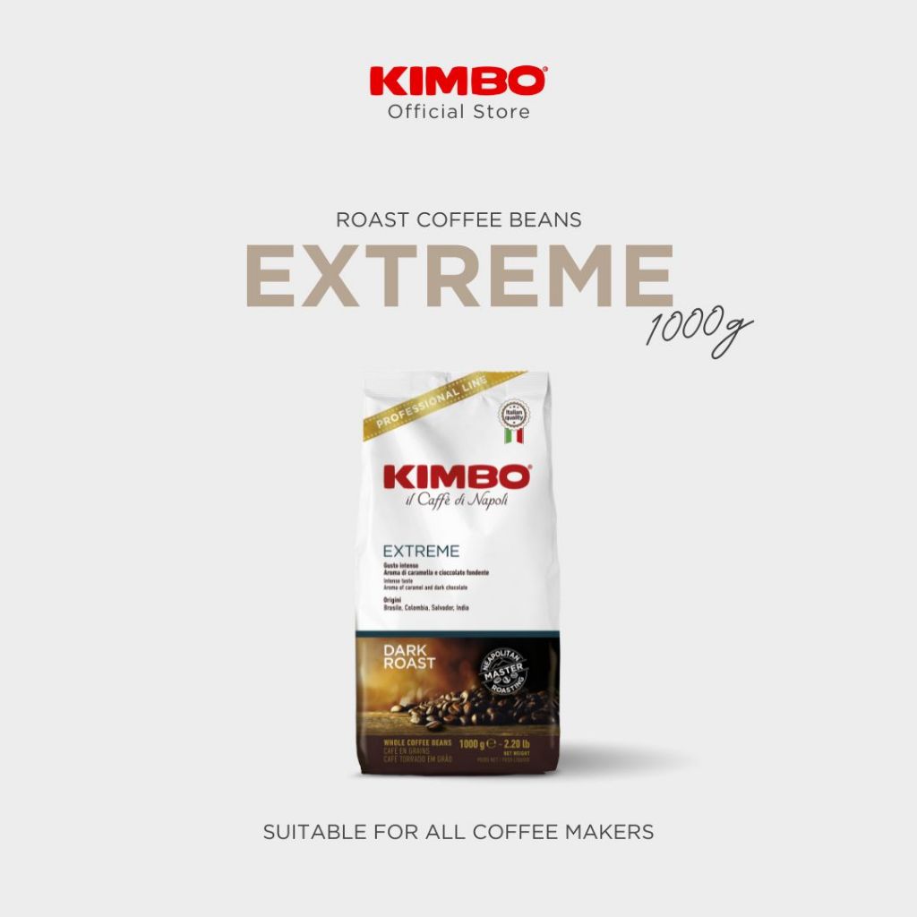 Kimbo Roast Beans Extreme เมล็ดกาเเฟเเท้คั่ว คิมโบ เอ็กซ์ตรีม 1,000g ...
