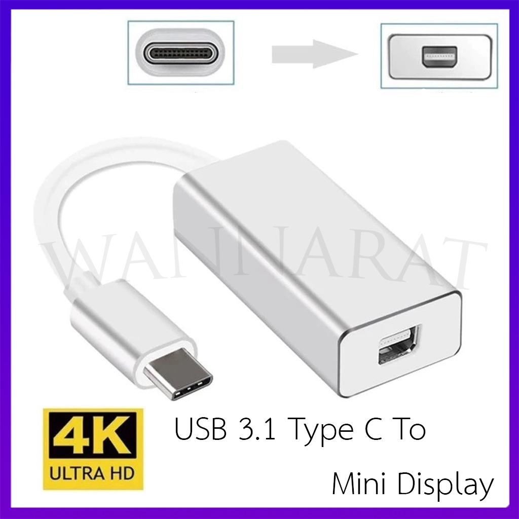 4K USB C To Mini DP 60Hz USB 3.1 Type C To Mini Display Port Adapter ...
