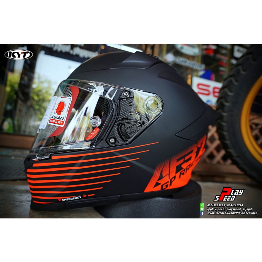KYT Helmets STRIKER : AF37 LIVERY MATT BLACK RED | Shopee Thailand
