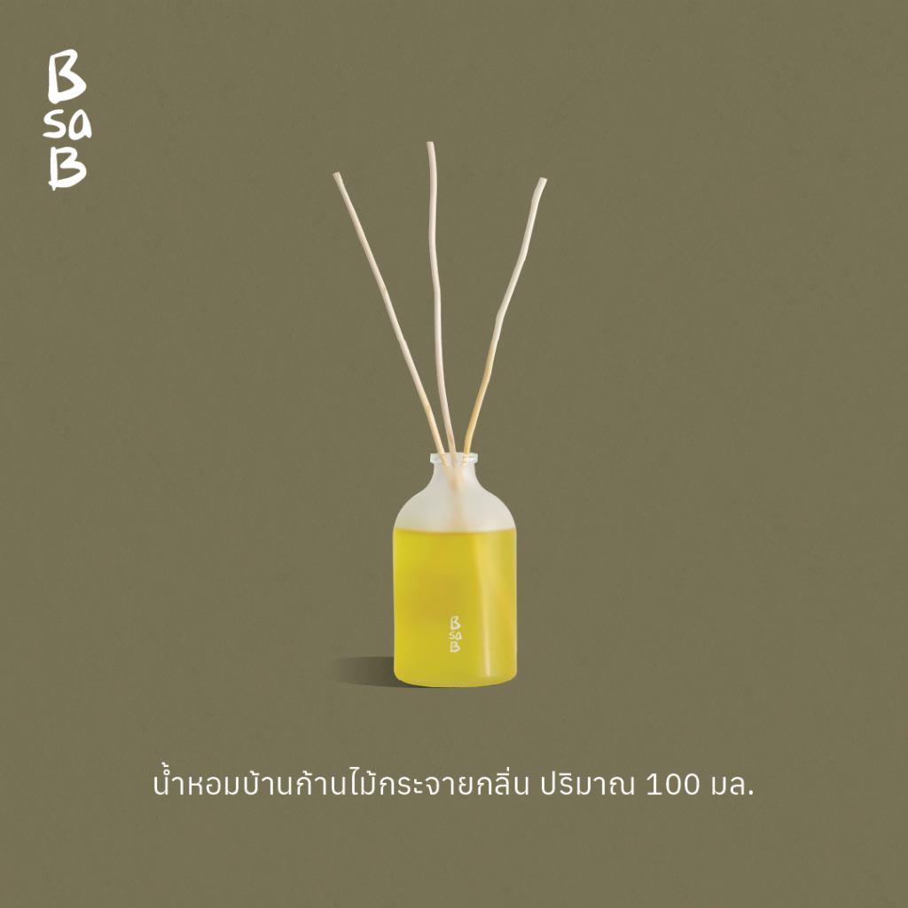 BsaB บีซาบีน้ำหอมบ้านก้านไม้กระจายกลิ่นปริมาณ 100 มล. / Diffuser Oil ...