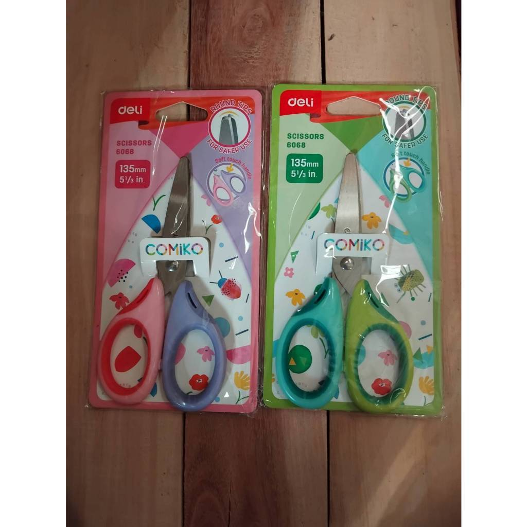 กรรไกรพลาสติก Deli รุ่น 6068 กรรไกรตัดกระดาษ แบบพกพา แฟนซี (จำนวน 1 ...