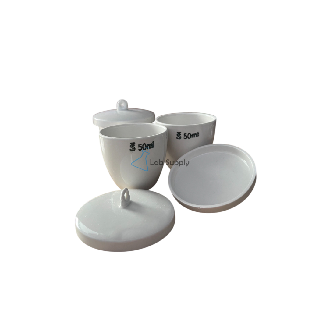 Crucible 50 ml. with Lid (Porcelain) เบ้ากระเบื้องพร้อมฝา คูซิเบิล ถ้วยกระเบื้อง 50 มม. | Shopee ...