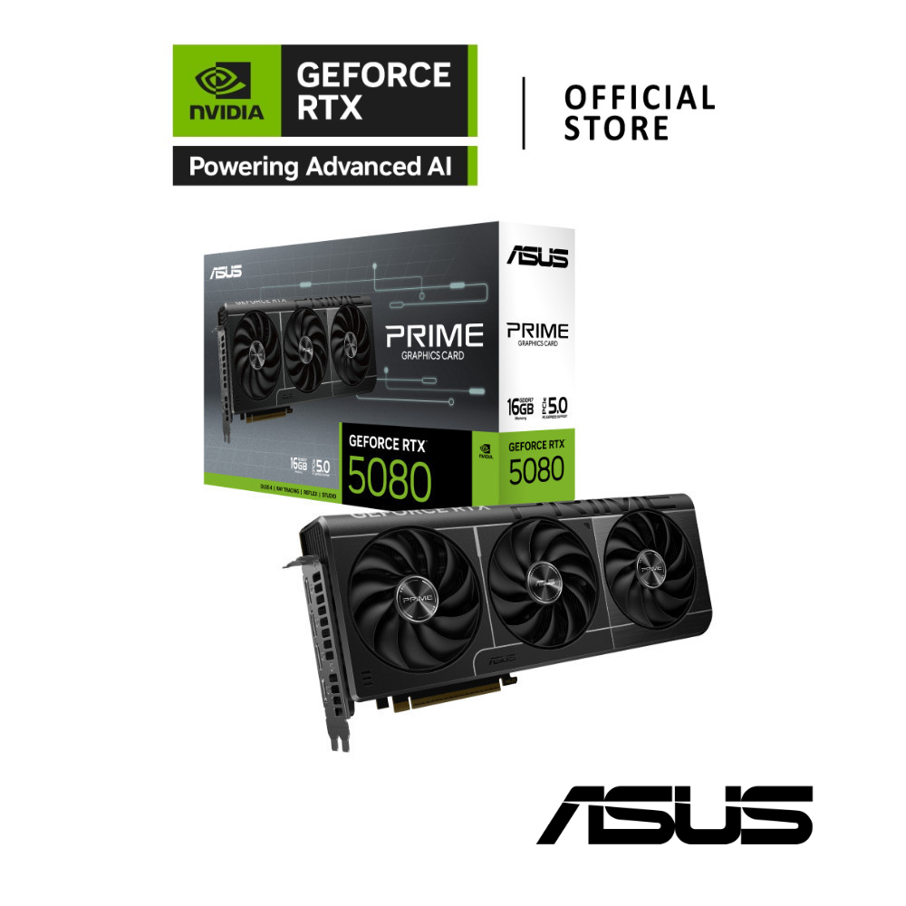 ASUS NVIDIA® GeForce RTX™ 5080 16GB GDDR7 PRIME การ์ดจอ | Shopee Thailand