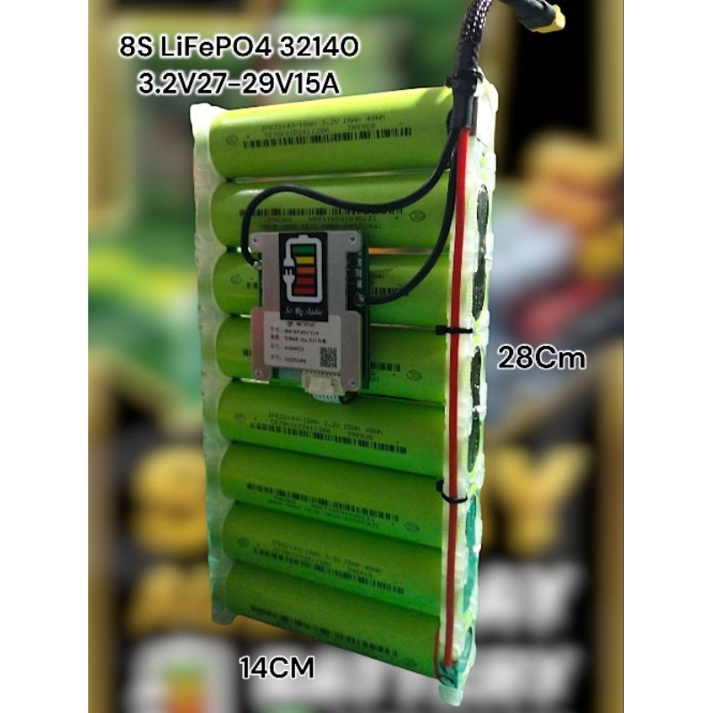 แบตเตอรี่ลำโพง 8S 🔋LiFePO4 32140 3.2V 27-29V 15A(ทรงยาว) | Shopee Thailand