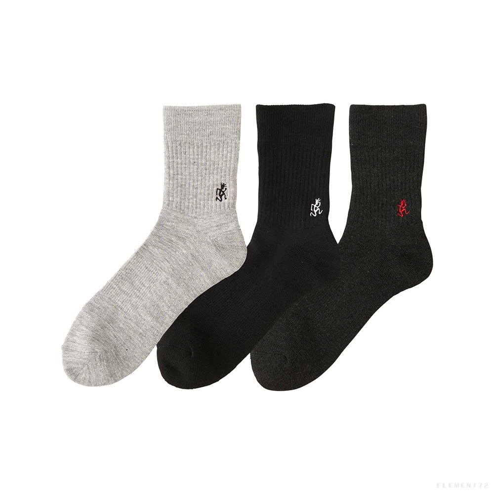 Gramicci ถุงเท้า BASIC CREW SOCKS #25-27CM (3sets) | Shopee Thailand