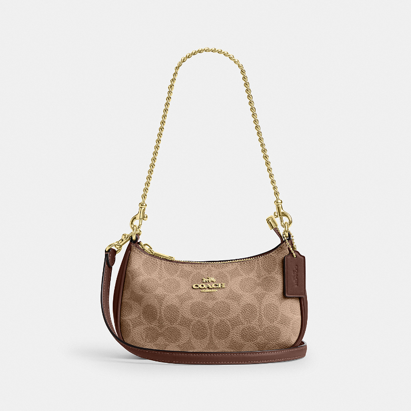 Coach CW323 Teri Mini Crossbody Bag In Signature Canvas (IMXHE) กระเป๋า ...