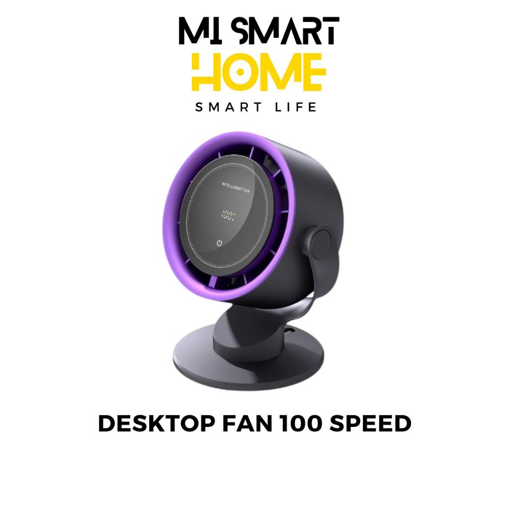 พัดลมตั้งโต๊ะอัจฉริยะ Smart table fan หมุนได้ 90° แบตอึด 4000mAh ปรับ ...