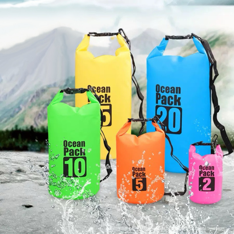 Ocean Pack กระเป๋ากันน้ำ2L,3L,5L,10L,15L,20L มี6สี | Shopee Thailand