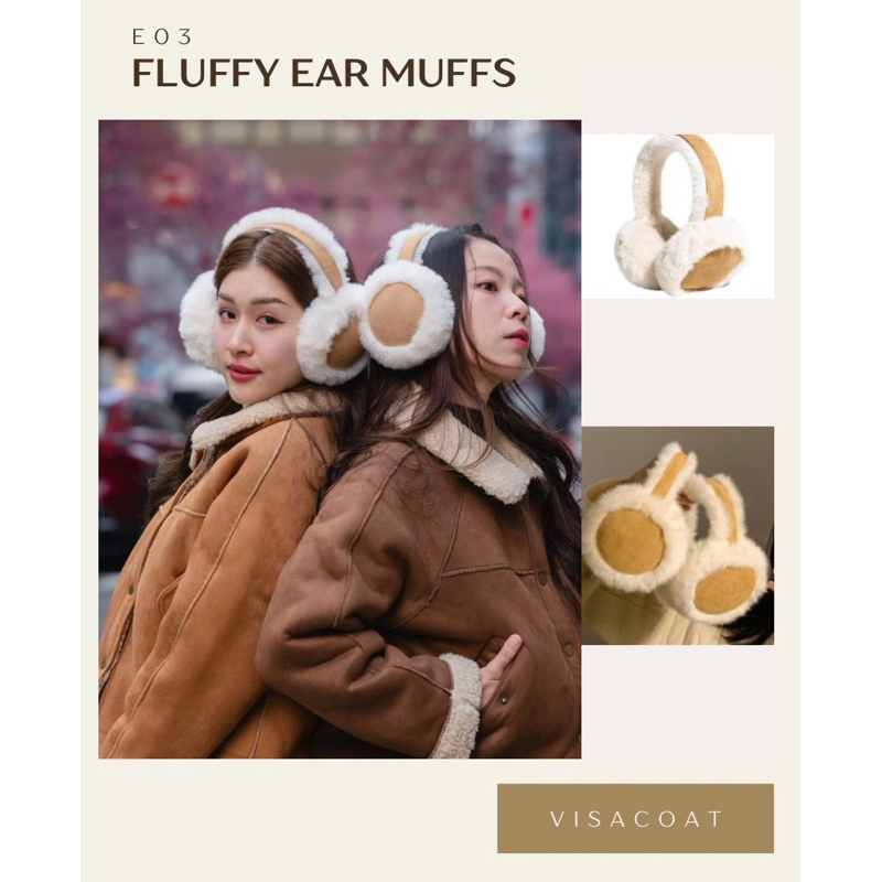 E03 Fluffy ear muffs (ที่ปิดหูกันหนาว ได้ถึงอากาศติดลบ) | Shopee Thailand