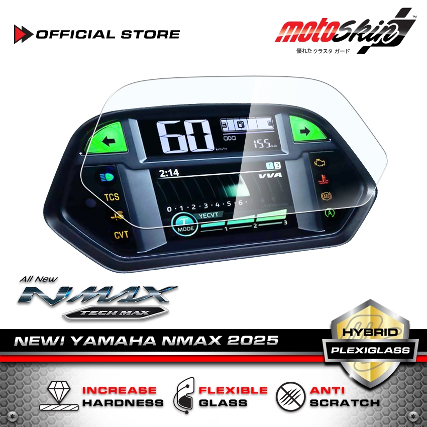 motoSkin ฟิล์ม Plexiglass กันรอยหน้าปัด NEW! YAMAHA NMAX / TECHMAX 2025 ...