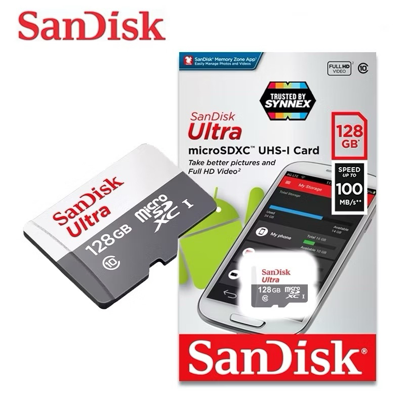 SANDISK Ultra Micro SDcard 128GB (100MB) UHS-I C10 memory card เมม ...