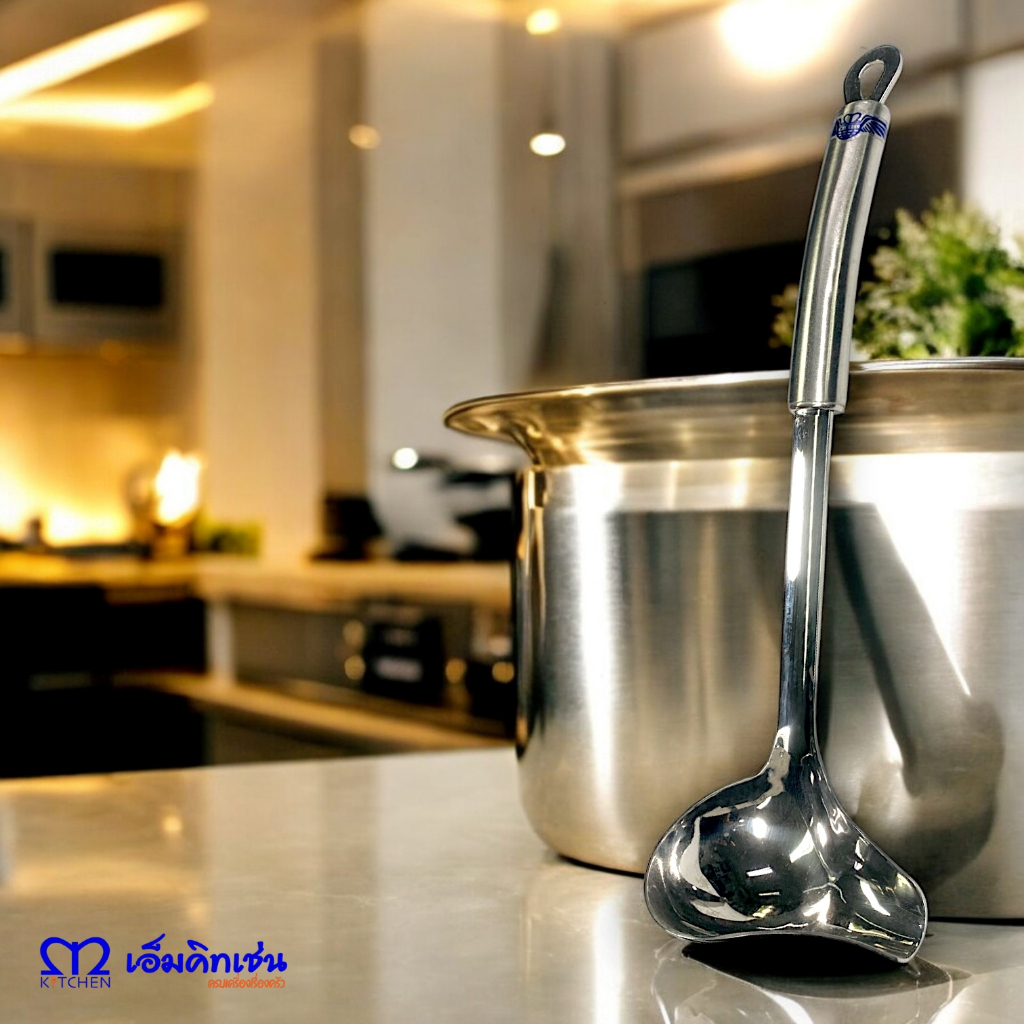 M Kitchen กระบวยทรงปากเทสเตนเลสสตีล KC833 | Shopee Thailand