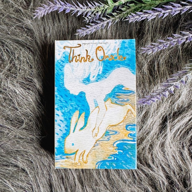 Think Oracle ไพ่ออราเคิลกันน้ำขอบสีฟ้าเงางาม ไพ่ออราเคิล Oracle card ...