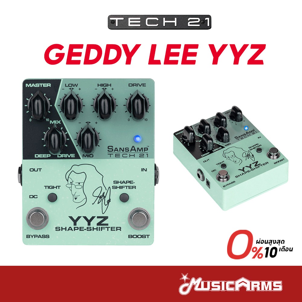 Tech 21 Geddy Lee YYZ Signature SansAmp เอฟเฟคเบส Bass Effects | Shopee ...
