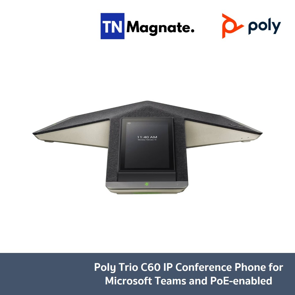 [ลำโพงสำหรับประชุม] Poly Trio C60 IP Conference Phone for Microsoft ...