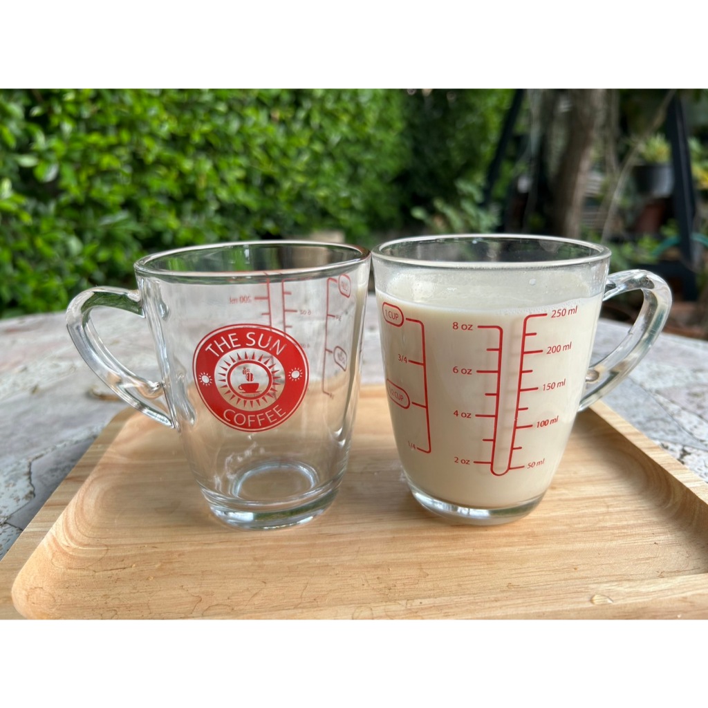 แก้วตวงTheSun มี 3 หน่วยวัด 8oz/250ml/1cup ขีดสีแดงคมชัด *รับประกันสินค้าแตกระหว่างขนส่ | Shopee ...