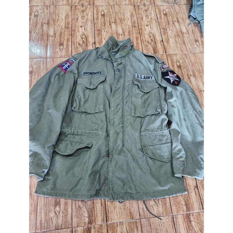 เสื้อแจ็คเก็ต USA M65 ALPHA 1973 MEDIUM REGULAR อก46"-48"ไหล่20"แขน24"ยาวทั้งต้ว30 สวยสีเข้มปี ...