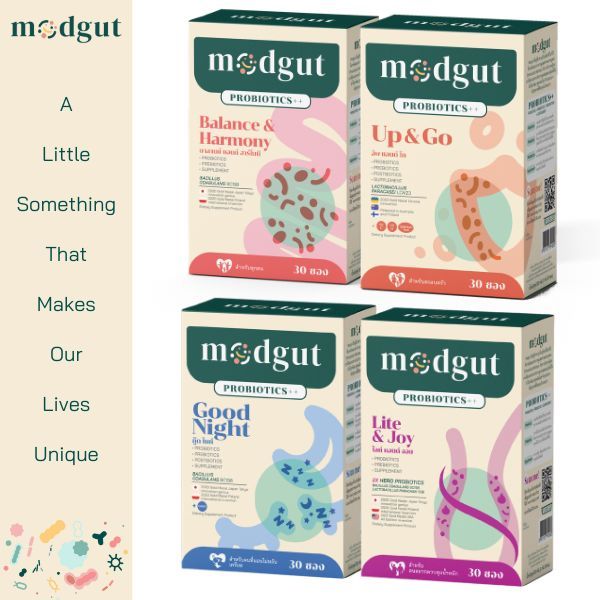 Modgut Probiotics++ รวม 4 สูตร ที่ตอบโจทย์ตามอาการ มีทั้ง Probiotics ...
