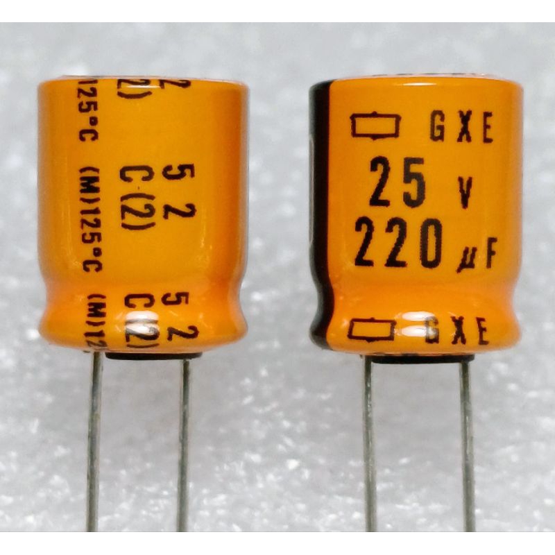 NCC Nippon Chemi-con GXE 220uf 25v 125° capacitor ตัวเก็บประจุ คาปาซิเตอร์ | Shopee Thailand