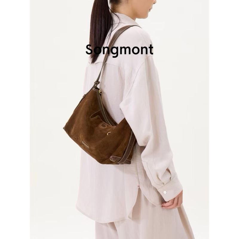 songmont hobo หนังกลับ ไซส์ 12.5 นิ้ว ปรับสายได้ (พร้อมถุงผ้า การ์ด ...