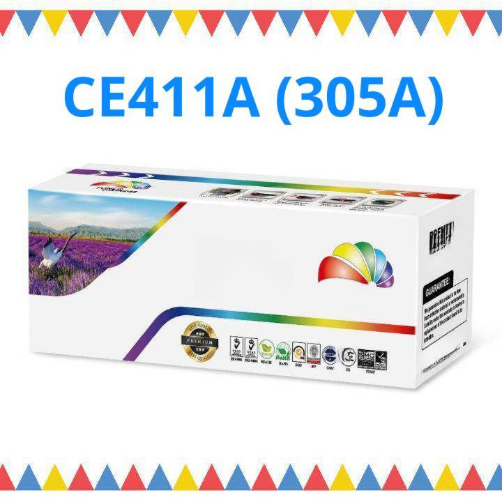 หมึกเลเซอร์ โทนเนอร์ CE411A (305A) 2.6k Color box ฟ้า Color LaserJet ...