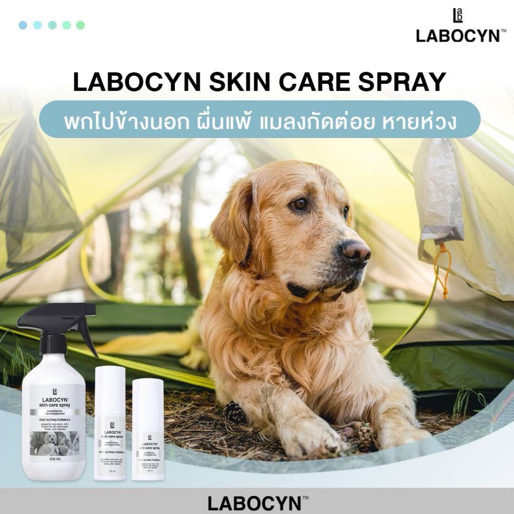 สเปรย์ทำความสะอาดและดูแลผิวหนังสำหรับสัตว์เลี้ยง Labocyn Skin Care ...
