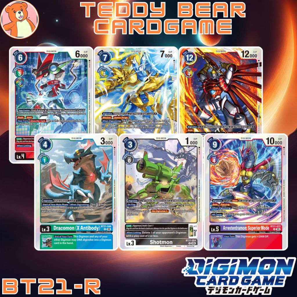Digimon Card Game BT21: World Convergence Single Card (R) | Shopee Thailand