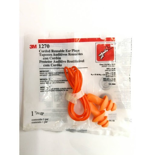 3M 1270 NRR 24 dB 3M แท้ 100% ปลั๊กอุดหูลดเสียง 3M 1270 สีส้ม พร้อมจัด ...