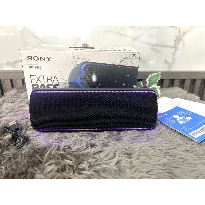ลำโพงไร้สายแบบพกพา Sony รุ่น EXTRA BASS™ XB32 Bluetooth Speaker Black ...