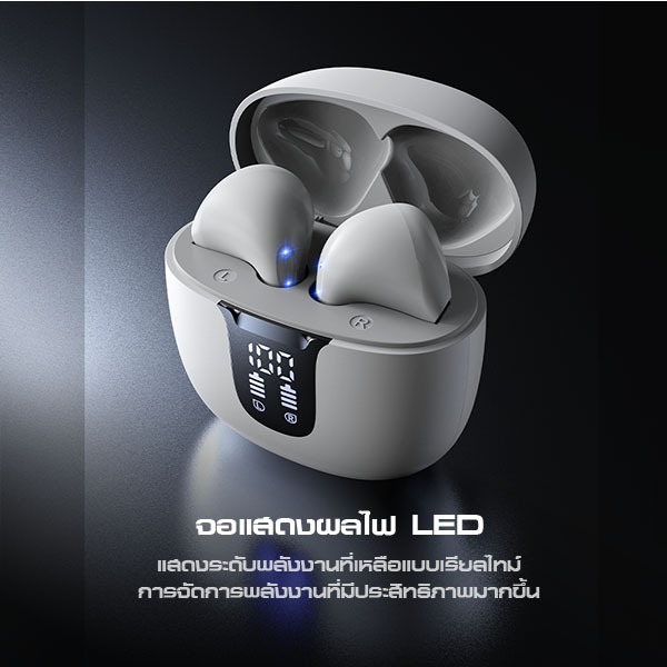 [Robot] รุ่น GT2S หูฟังบลูทูธ จอ LED เสียงเบสแน่น ลดเสียงรบกวน บลูทูธ 5 ...