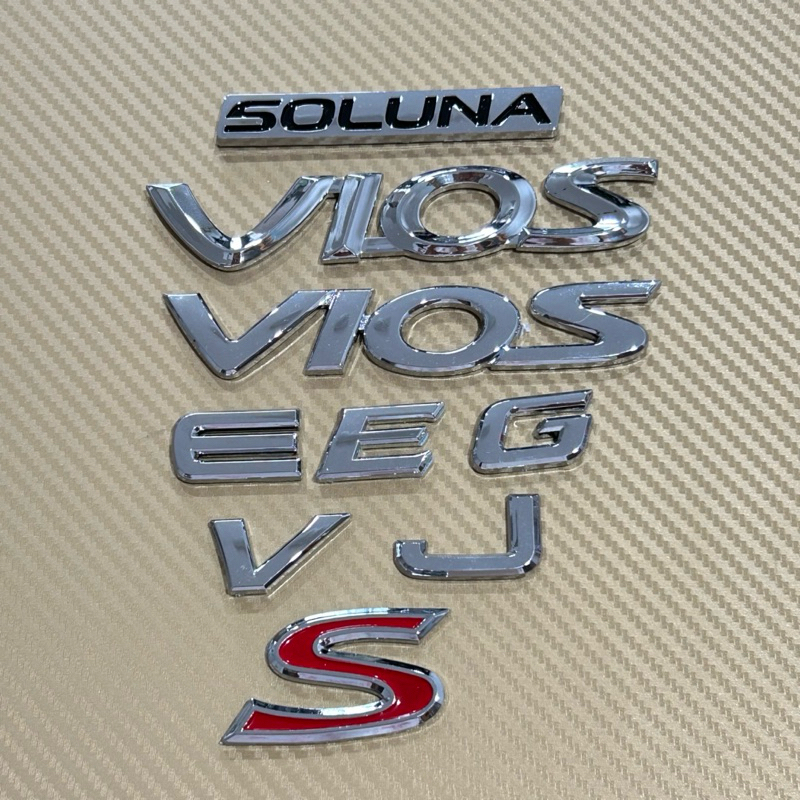 โลโก้ SOLUNA VIOS E J G V S ติดท้าย Toyota ราคาต่อชิ้น | Shopee Thailand