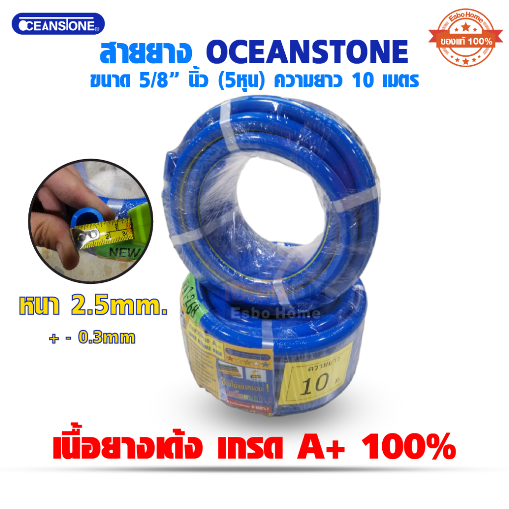 สายยางเด้ง สายยางรดน้ำ 5/8 นิ้ว (5หุน) ยาว 10 เมตร OCEANSTONE | Shopee ...