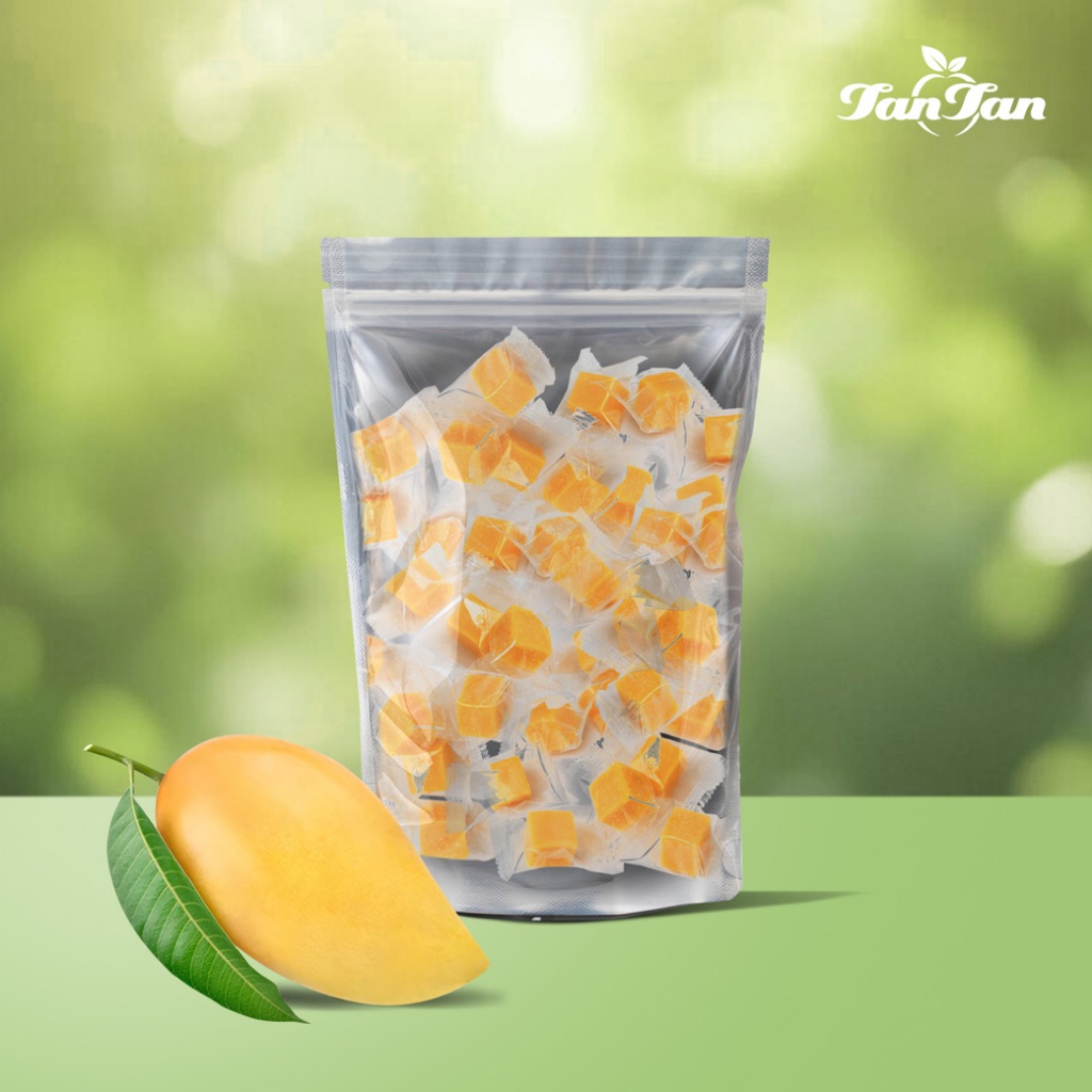 Mango Flavour Gummy Candies Small Square Shape ลูกอมเคี้ยวหนึบกลิ่น ...