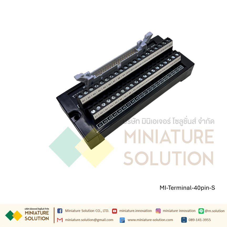 Mitsubishi Q/L/R 40-pin I/O signal PLC terminal block module สาย ...
