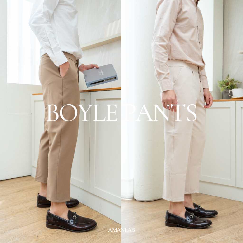 [SEPTEMBER SPECIAL PRICE] กางเกงขากระบอก รุ่น BOYLE PANTS กางเกงสแล็ค ...