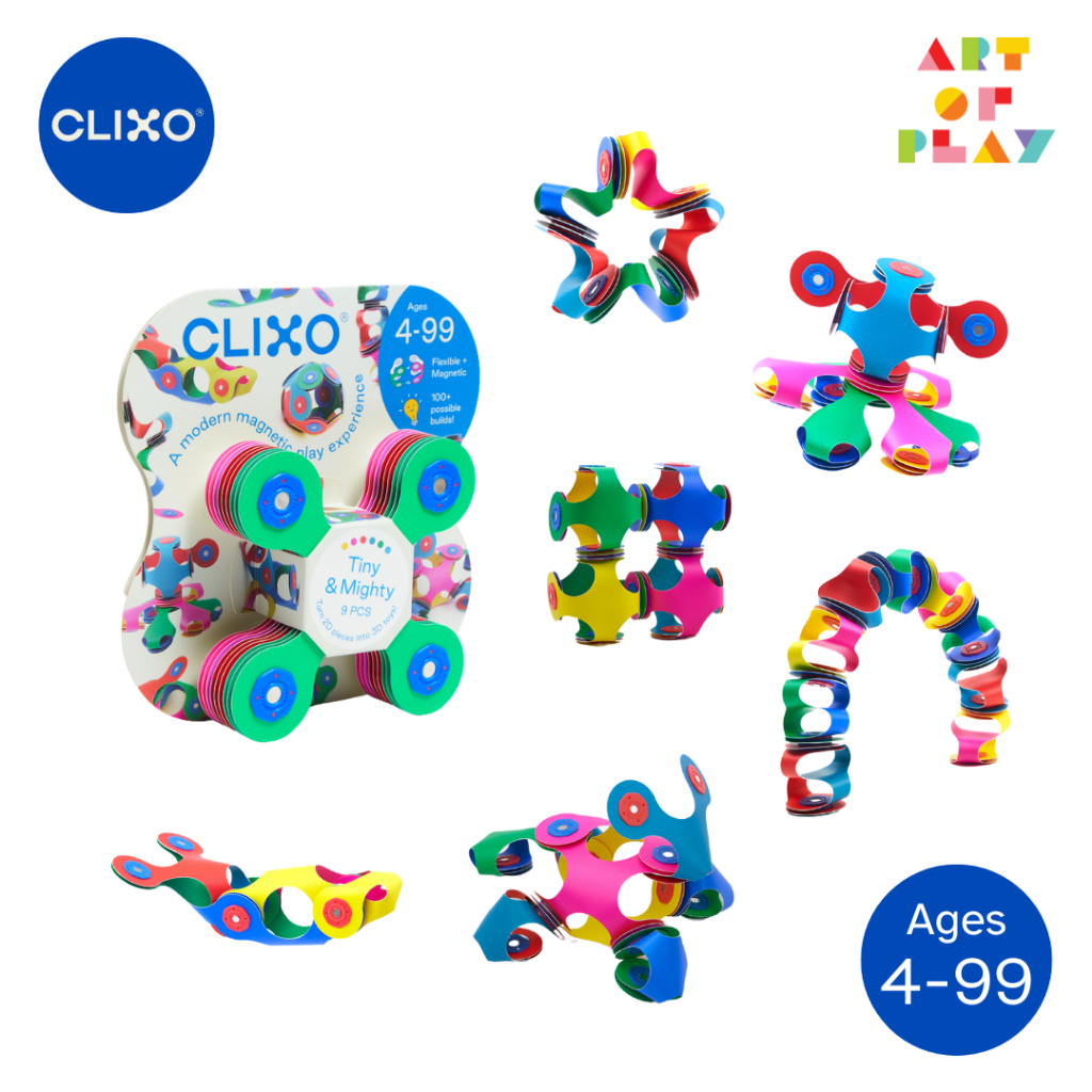 Clixo Tiny & Mighty Pack - ของเล่นตัวต่อแม่เหล็กรูปแบบใหม่จาก USA : เหมาะสำหรับอายุ 4 ปีขึ้นไป ...