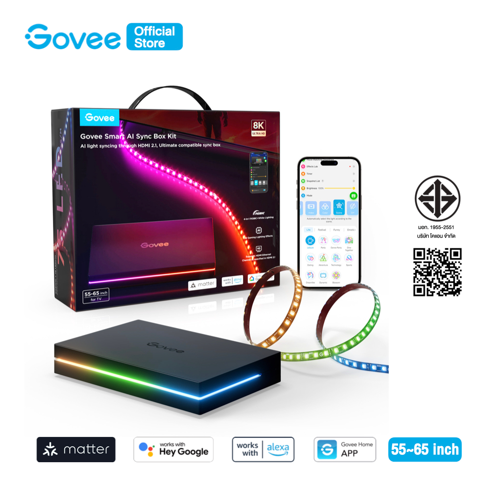 Govee AI Sync Box 2 (55-65 inch) | Shopee Thailand