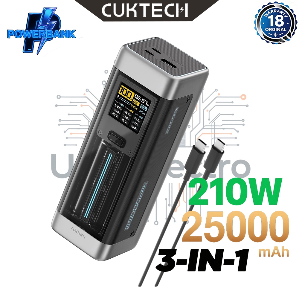 Zmi CUKTECH P23 Power Bank เบอร์ 20 เครื่องชาร์จแบบพกพา 210W 25000mAh แบตเตอรี่สํารอง 3 พอร์ตแบบ ...