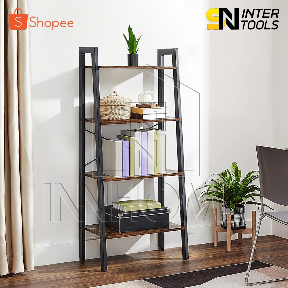 [ลดพิเศษ] InnHome ชั้นวางของ ชั้นวางหนังสือ ชั้นวางมินิมอล โครงเหล็ก 4 ชั้นวางคร่อมอเนกประสงค์ ...