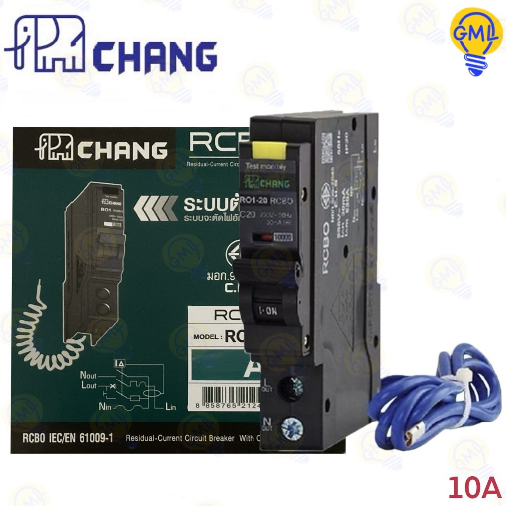 Chang ลูกเซอร์กิต เบรกเกอร์ RCBO 1P 10A 16A 20A 32A | Shopee Thailand