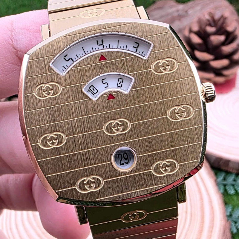 Gucci Yellow Gold Grip Watch รุ่น YA157403 (35mm) | Shopee Thailand