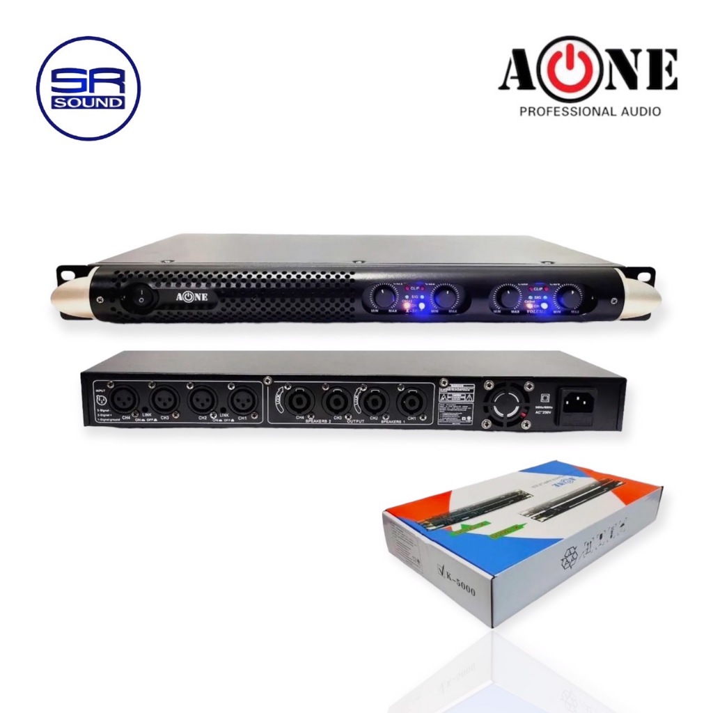 A-ONE K-5000 Power Amp เพาเวอร์แอมป์ 2000W Power Switching 4ch กำลังขับ 500w X 4 RMS วัตต์แรง ...