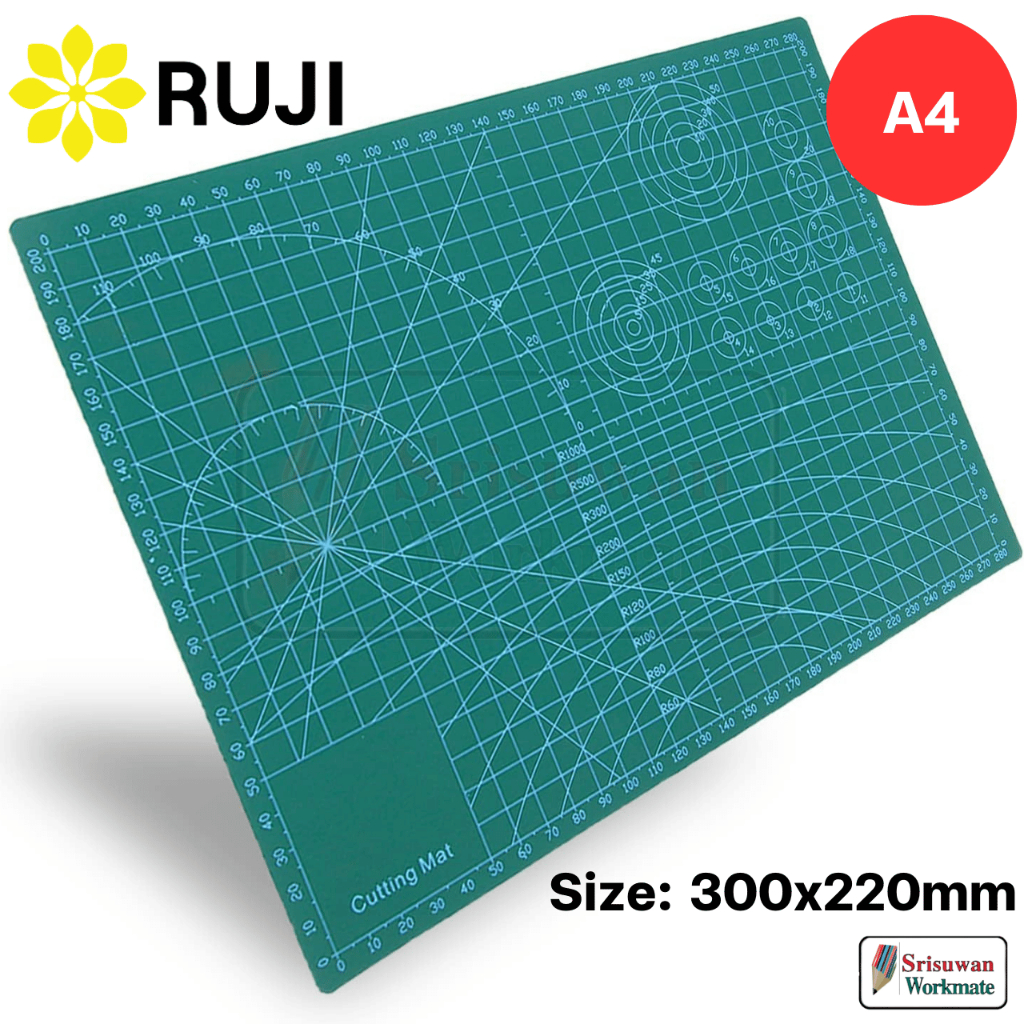 RUJI แผ่นรองตัด ขนาด A3 / A4 / A5 แผ่นยางรองตัด คุณภาพ ได้มาตรฐาน ทนทาน ...