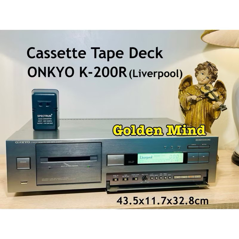 TA-01-030525 ONKYO K-200R Liverpool เครื่องเล่นเทปมือสองจากประเทศญี่ปุ่น แถมหม้อแปลงไม่มีรีโมท ...